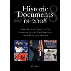 Historic Documents 2008 by CQ Press – Shelf Talk