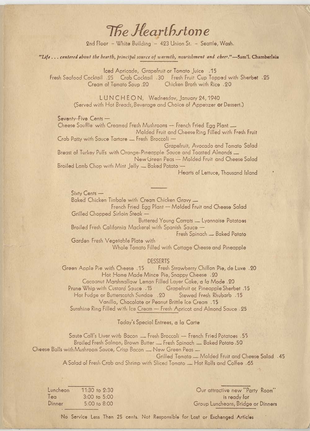 A Taste of Turkey from the Seattle Room Menu Collection – Shelf Talk